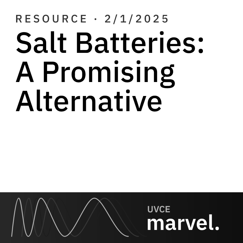 Salt Batteries: A Promising Alternative | UVCE MARVEL